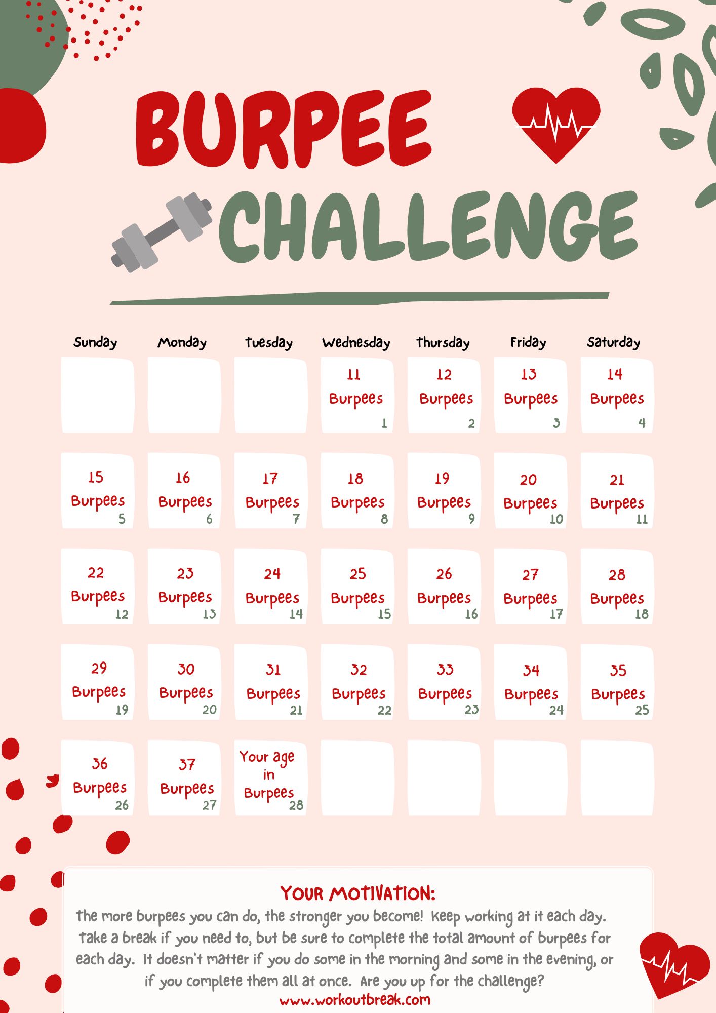 Burpee Challenge – workOUTbreak with Melissa